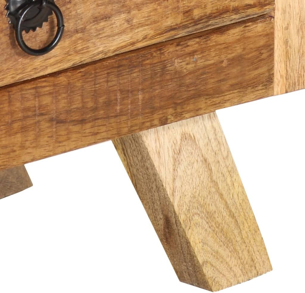 vidaXL Solid Mango Wood TV Unit - Versatile and Stylish Wooden TV Stand with Spacious Drawers and Shelf - Durable, Polished, and Painted - 43.3"x11.8"x15.7" Dimensions