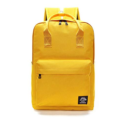 YingTech Lady Boy Girls Backpack Women Preppy School Bags For Teenagers Men Oxford Travel Bags Girls Laptop Backpack Mochila (Yellow)