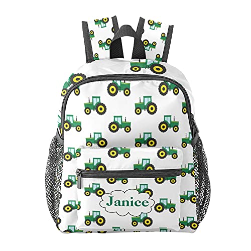 Personalized Farm Tractor Toddler Backpack with Name Waterproof Pack for Children Kids