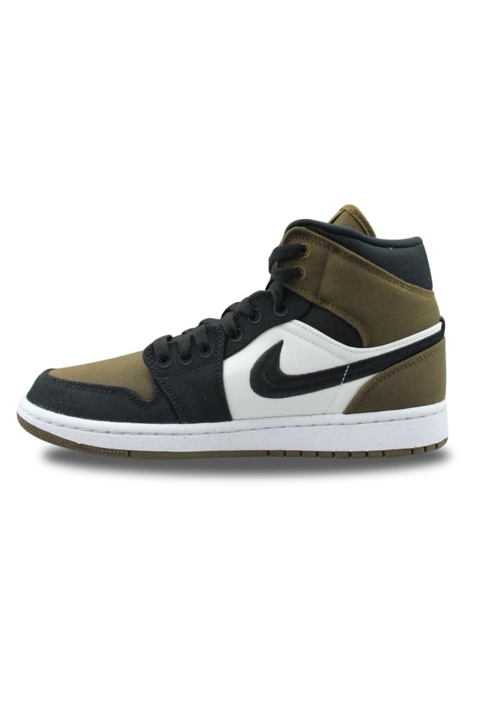 Nike Jordan Womens WMNS Air 1 Mid SE DV0427 301 Olive Toe - Size 8.5W Light Olive/Sail/White/Black