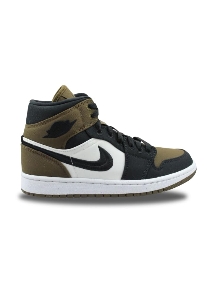 Nike Jordan Womens WMNS Air 1 Mid SE DV0427 301 Olive Toe - Size 8.5W Light Olive/Sail/White/Black