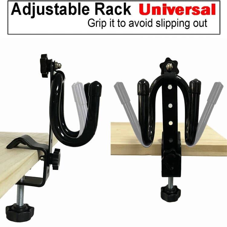 Universal Clamp-on Airbrush Holder - Hold Any Combination of Gravity-Feed, Side-Feed, Bottom-Feed and Trigger-Style airbrushes, A Must for Every Airbrush Artist - Beginner or Professional.