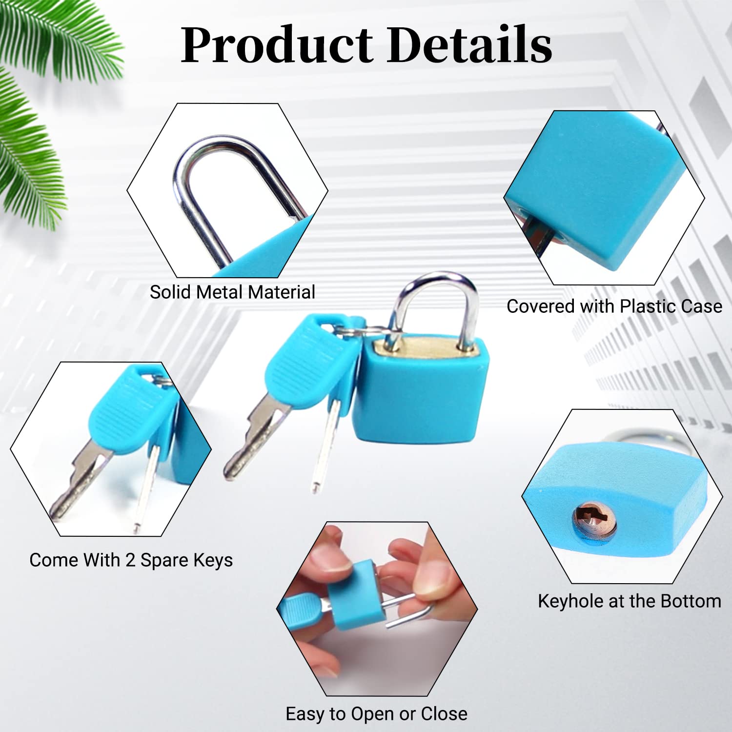 Yinpecly 6PCS Suitcase Locks, Multicolor Luggage Padlocks Set, Lock with Keys, Small Luggage Locks, Mini Locker, Zipper Lock, Tiny Locker Lock for School Gym Backpack Journal Tool Box