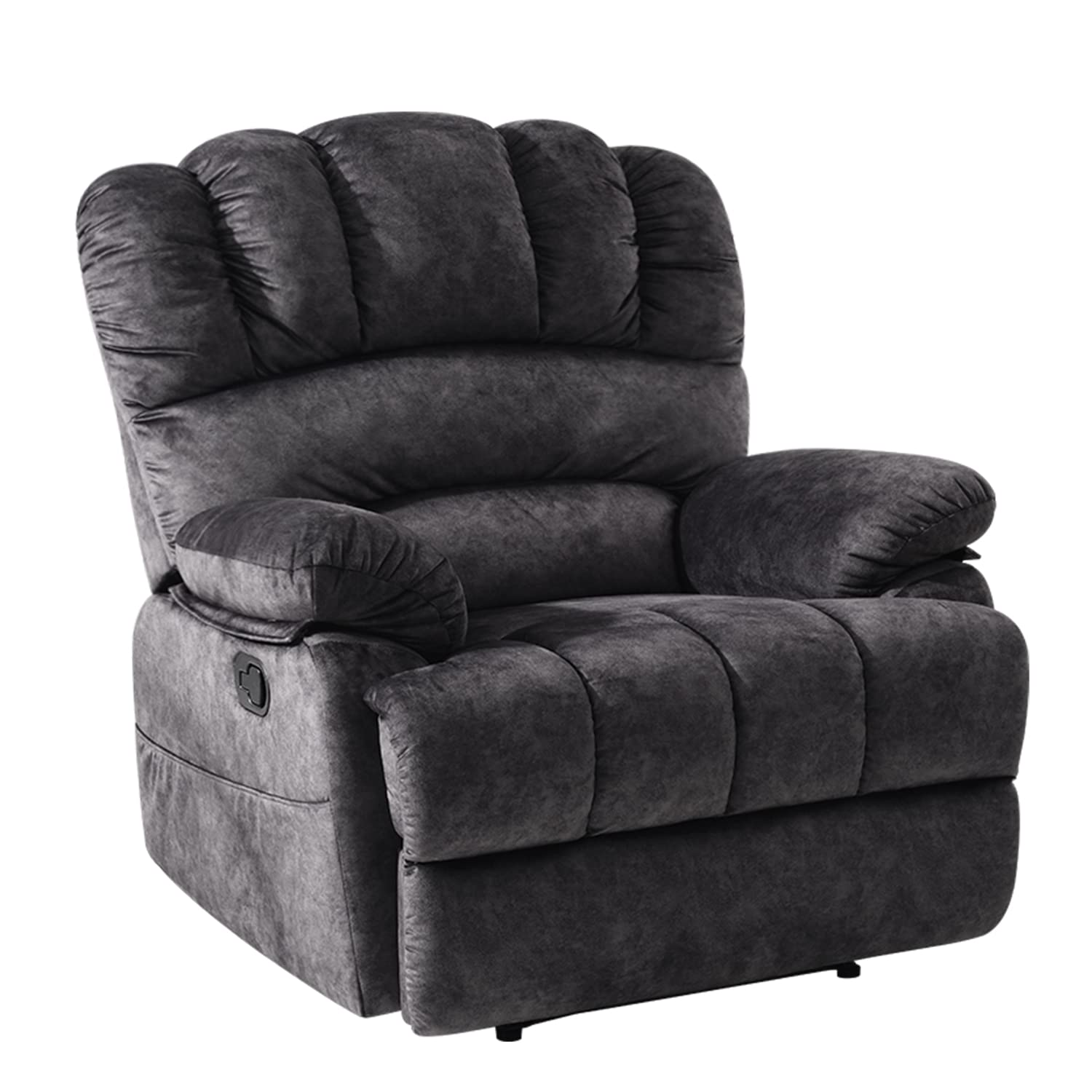 EASELAND 1.0 Extra Large Push Back Recliner for Big and Tall, Extra Wide and Overstuffed Breathable Recliners (Dark Grey)…