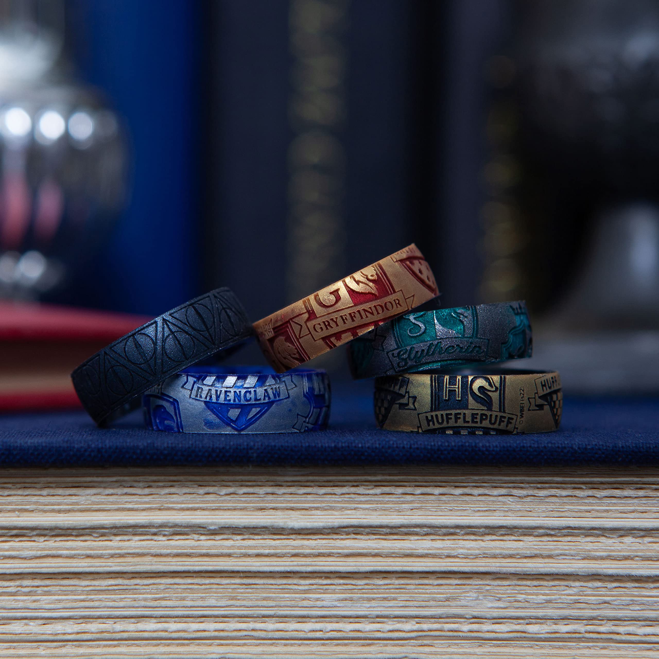 Enso Rings Wizarding World of Harry Potter Collection - Comfortable Silicone Rings - Deathly Hollows - 3