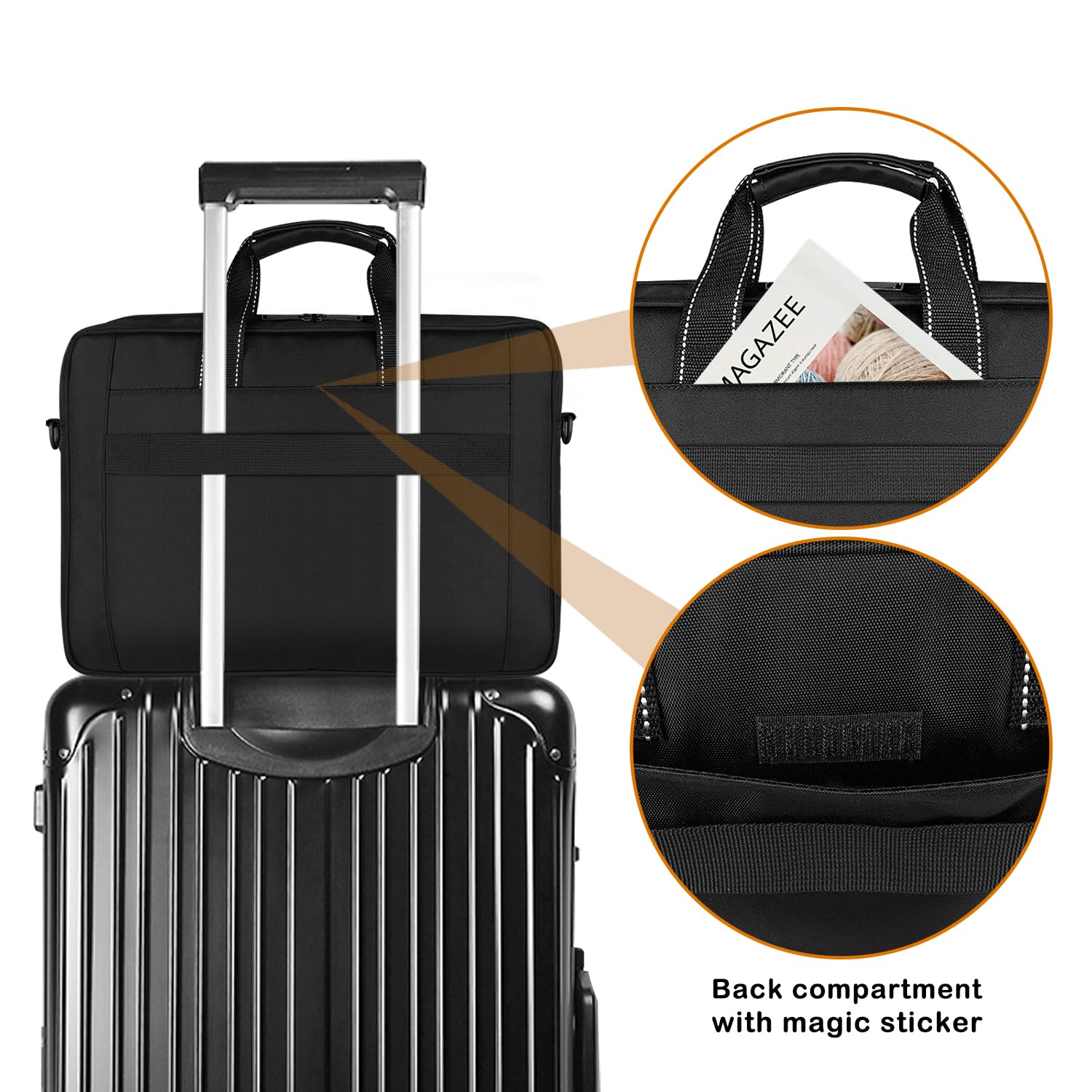 Enkinil 15.6-16.2 inch Waterproof Protective Laptop Messenger Briefcase with Adjustable Shoulder Strap Men Women Travel/Business Bag Compatible with Macbook Pro 16 inch A2141/A2485