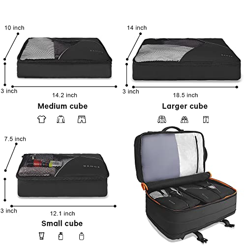 BANGE 45L Travel Backpack, Carry On Backpack Convertible Duffle Bag Fit for 17.3 Inch Laptop for Men and Women