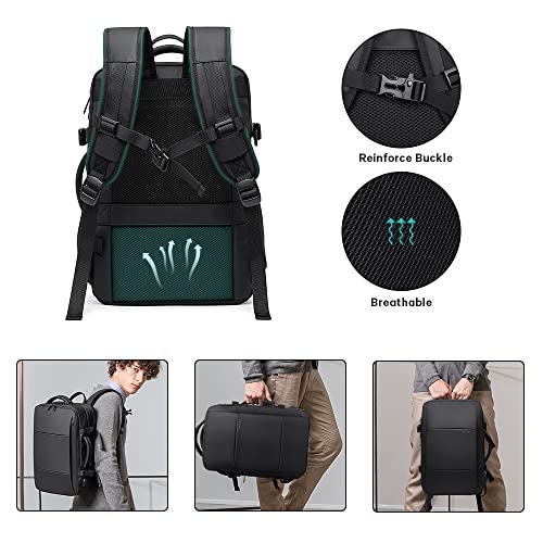 BANGE 45L Travel Backpack, Carry On Backpack Convertible Duffle Bag Fit for 17.3 Inch Laptop for Men and Women