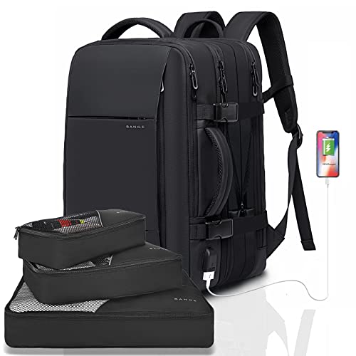 BANGE 45L Travel Backpack, Carry On Backpack Convertible Duffle Bag Fit for 17.3 Inch Laptop for Men and Women