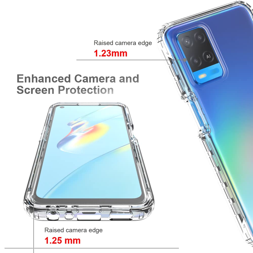 Pzwoxukhov Case for Oppo A54 4G CPH2239 Case Cover,high Transparency,Gradient Color,Anti-Drop Shock Absorption Case Black