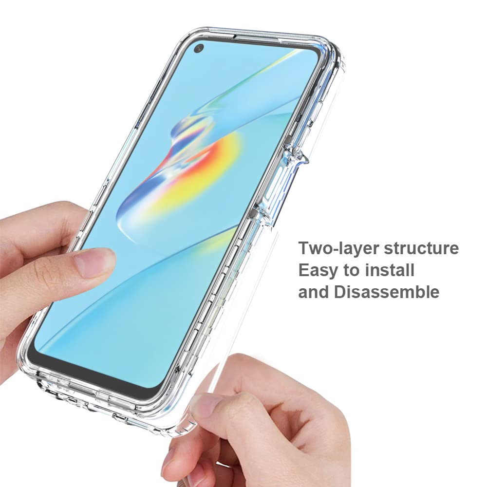 Pzwoxukhov Case for Oppo A54 4G CPH2239 Case Cover,high Transparency,Gradient Color,Anti-Drop Shock Absorption Case Black