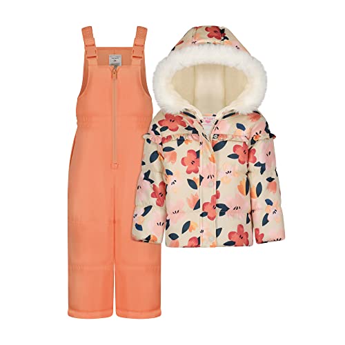 Carter's Baby Girl Two Piece Snowsuit, LG Floral, 24 Months