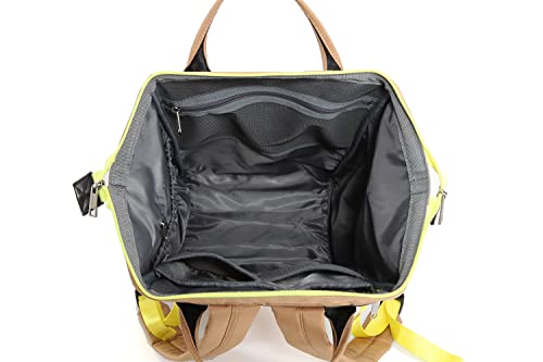 himawari Travel School Backpack with USB Charging Port 15.6 Inch Doctor Work Bag for Women&Men College Students(9003-Grey pink04#)