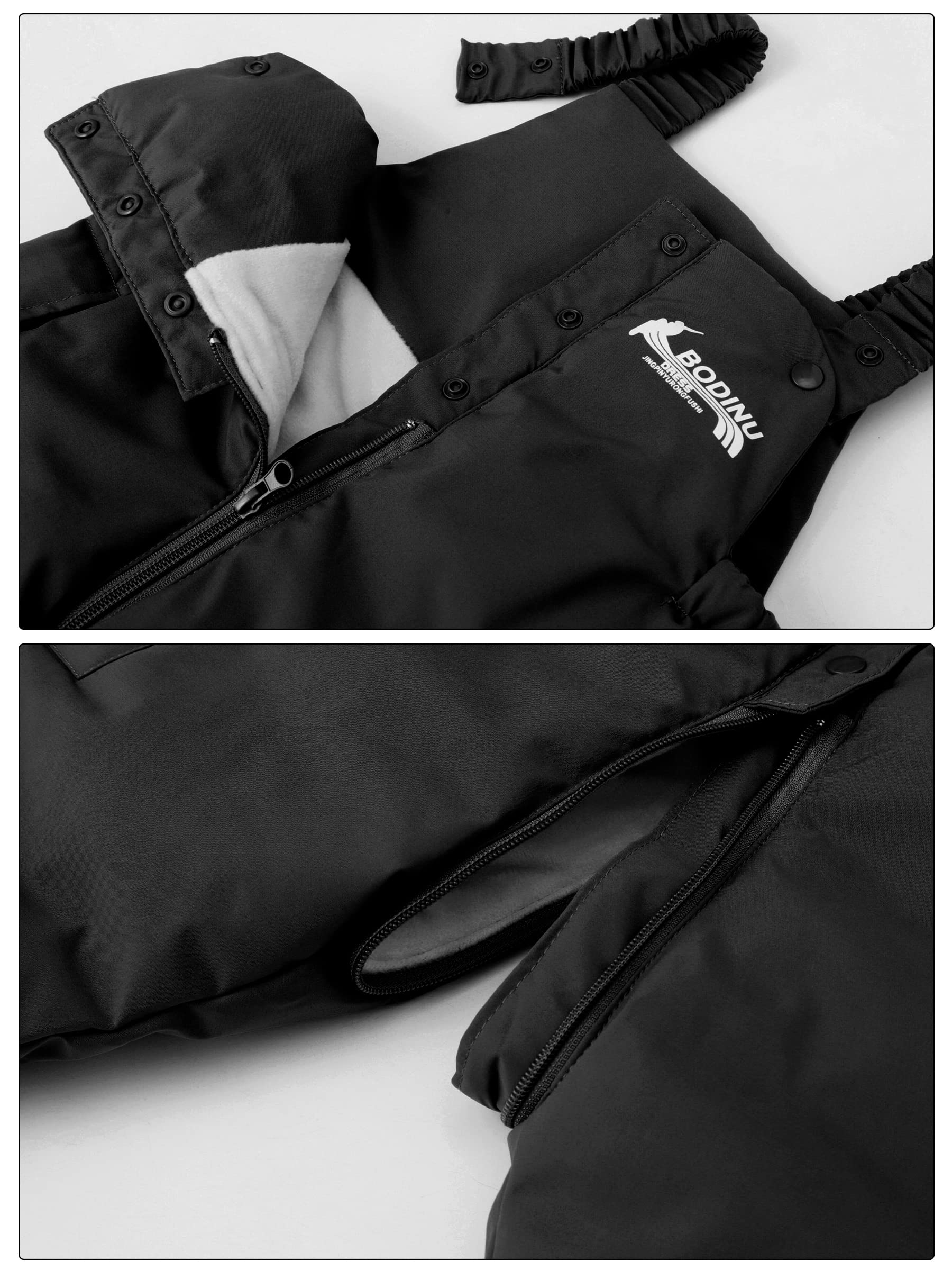 SEAUR Baby Snow Bib Pants - Warm Down Trousers for Boys and Girls, Thick Winter Pants for Skiing, Toddler