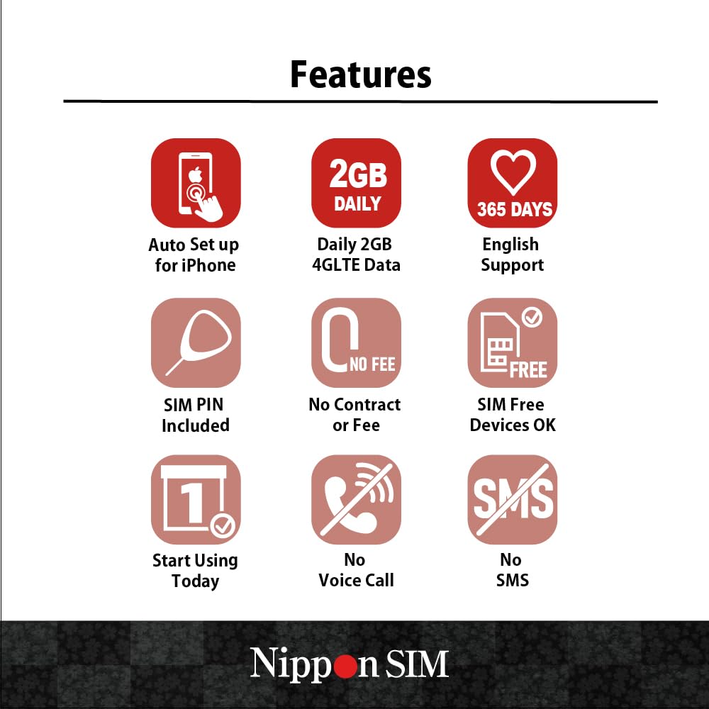 Japan Data Only SIM Card 8 Days | Daily 2GB High-Speed 4G LTE + Unlimited Data at Reduced Speed | No Roaming Needed for Faster, Safer Access | Hotspot tethering Supported | Docomo | Made in Japan