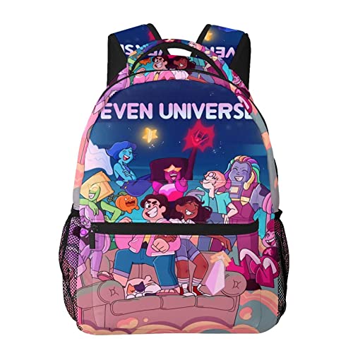 Pobecan Steven Anime Universe Backpack Funny Laptop Back Pack Book Bag Hiking Outgoing Daypack For Women Mens