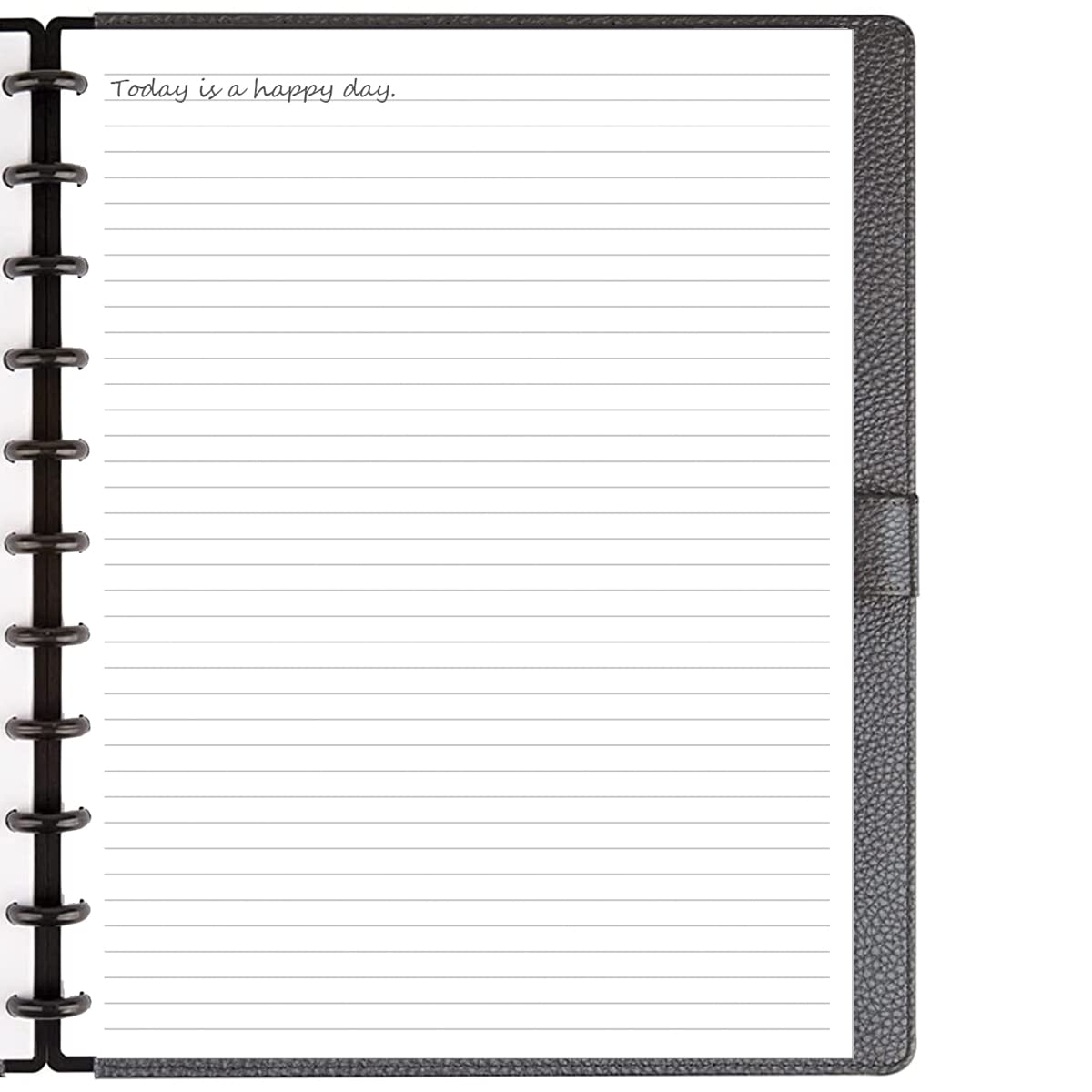 A4 TUL Discbound Lined Refill Paper, 11 Disc Hole Punched Ruled Filler Paper, 100Sheets / 200Pages Loose-Leaf Paper, 100gsm White Paper, 8.5'' x 11''