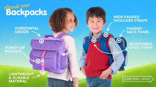 Bixbee Kids Backpack, Signature Series Purple, Medium