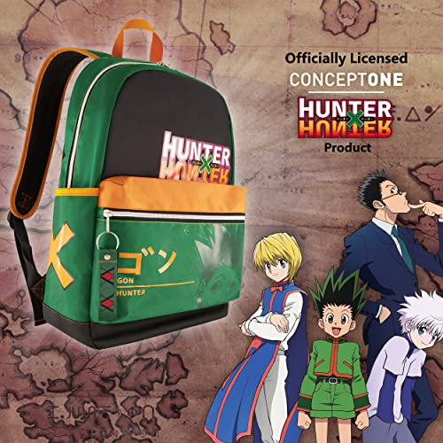 Concept One Hunter x Hunter 13 Inch Sleeve Laptop Backpack, Padded Computer Bag for Commute or Travel, Green