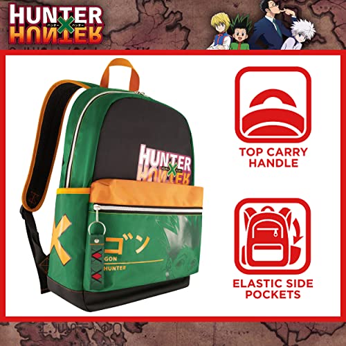 Concept One Hunter x Hunter 13 Inch Sleeve Laptop Backpack, Padded Computer Bag for Commute or Travel, Green