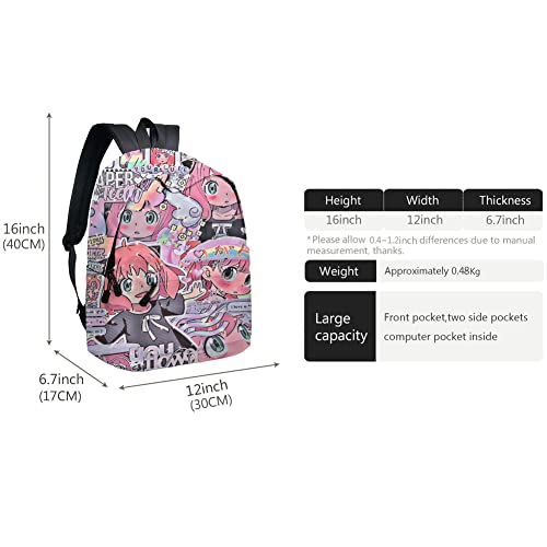 Anya Forger Backpack Yor Forger School Bag Cosplay Backpack with Pencil Box
