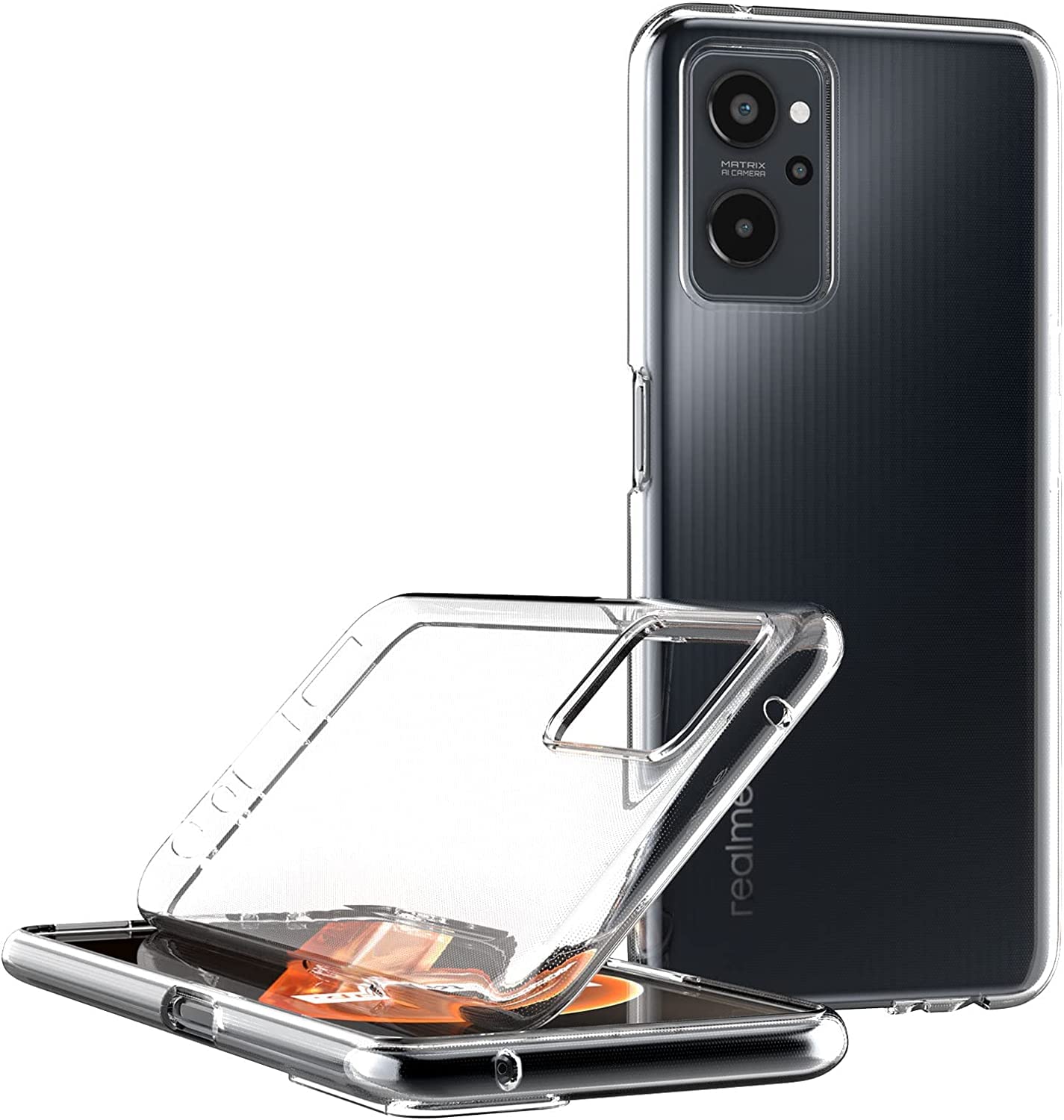 MaiJin Case for Realme 9i 4G / Oppo A36 / Oppo A76 (6.6 inch) Soft TPU Rubber Gel Bumper Transparent Back Cover