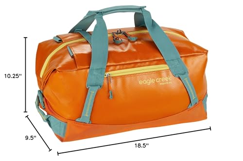 Eagle Creek Migrate 40L Travel Backpack Duffle Bag with Tuck-Away Backpack Straps, Full-Access Wide Mouth Opening & Seamless Bottom Bathtub Construction, Dandelion Yellow