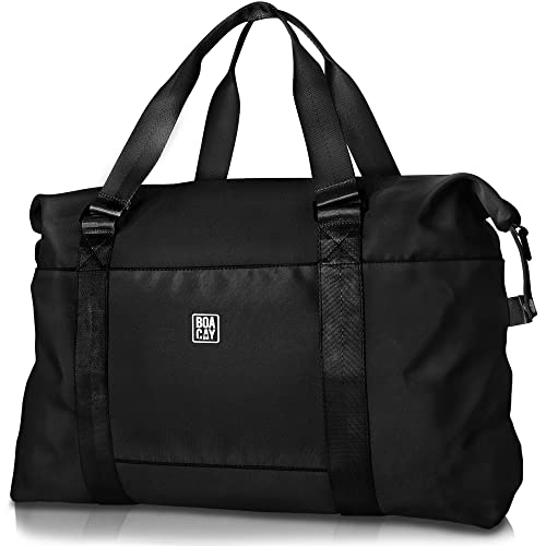 BOACAY Travel Duffle Bag for Women & Men - Weekender, Overnight & Gym Bag - Mommy Large Tote - Carry on for Airplane with Wet Pocket & Luggage Sleeve