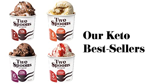 Two Spoons Keto Ice Cream - Low Carb, No Added Sugar, Gluten-Free, Keto-Friendly - Gourmet & Handcrafted