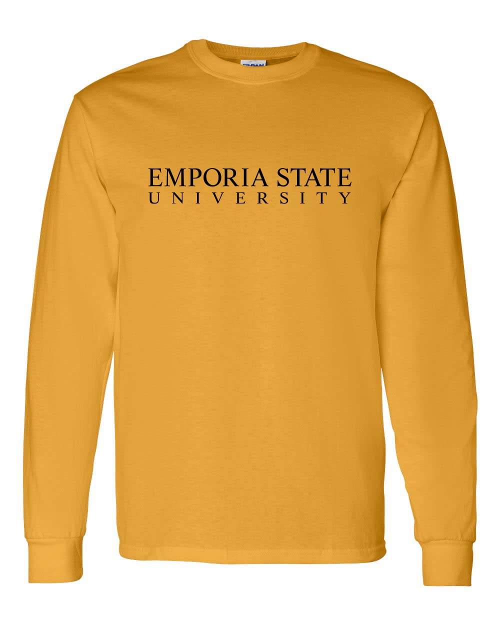 CreateMyTee | Emporia State University Long Sleeve T-Shirt (Gold, Large)