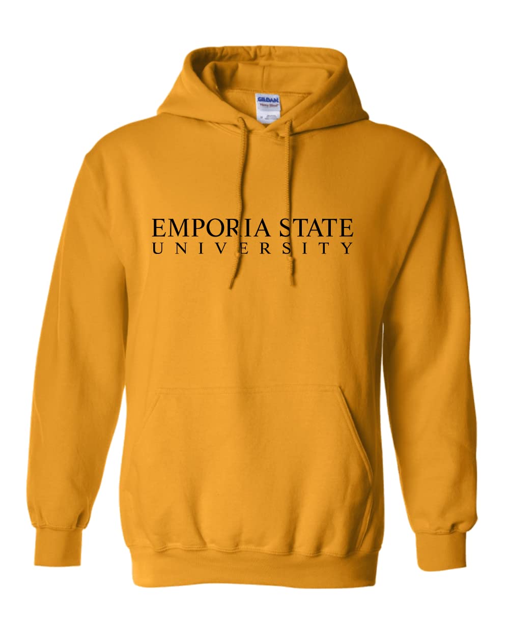 CreateMyTee | Emporia State University Hooded Sweatshirt (Gold, X-Large)