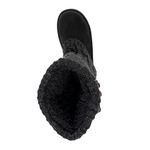MUK LUKS Women's Cheryl Boot, Jet Black, 10