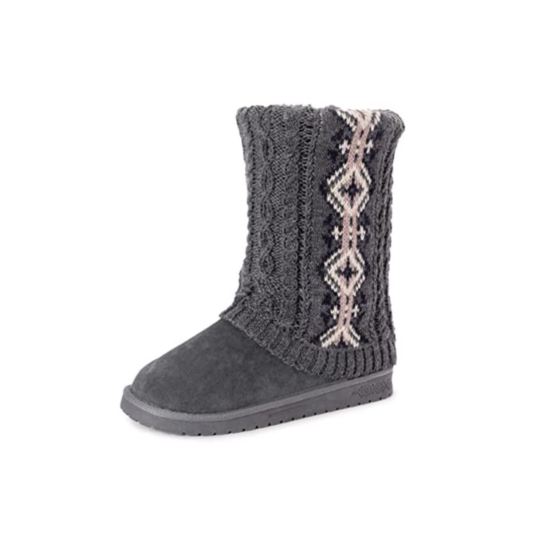 MUK LUKS Women's Cheryl Boot, Grey, 10