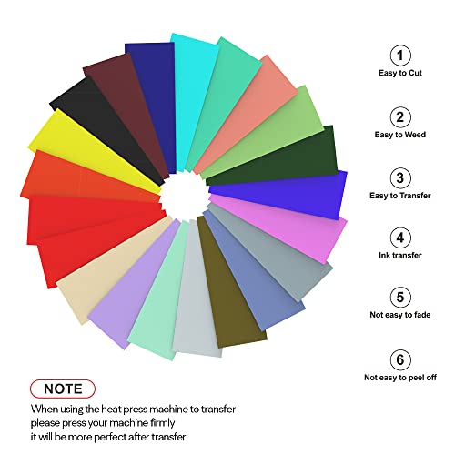 SPECUT XINPOCUT infusible Transfer Ink Sheets(21pcs/Set, 4.5'x12') - Solid Color Paper Sublimation for Cricut Mug Press, Silhouette Cameo or Heat Press Machine Sheets T-Shirts Bag