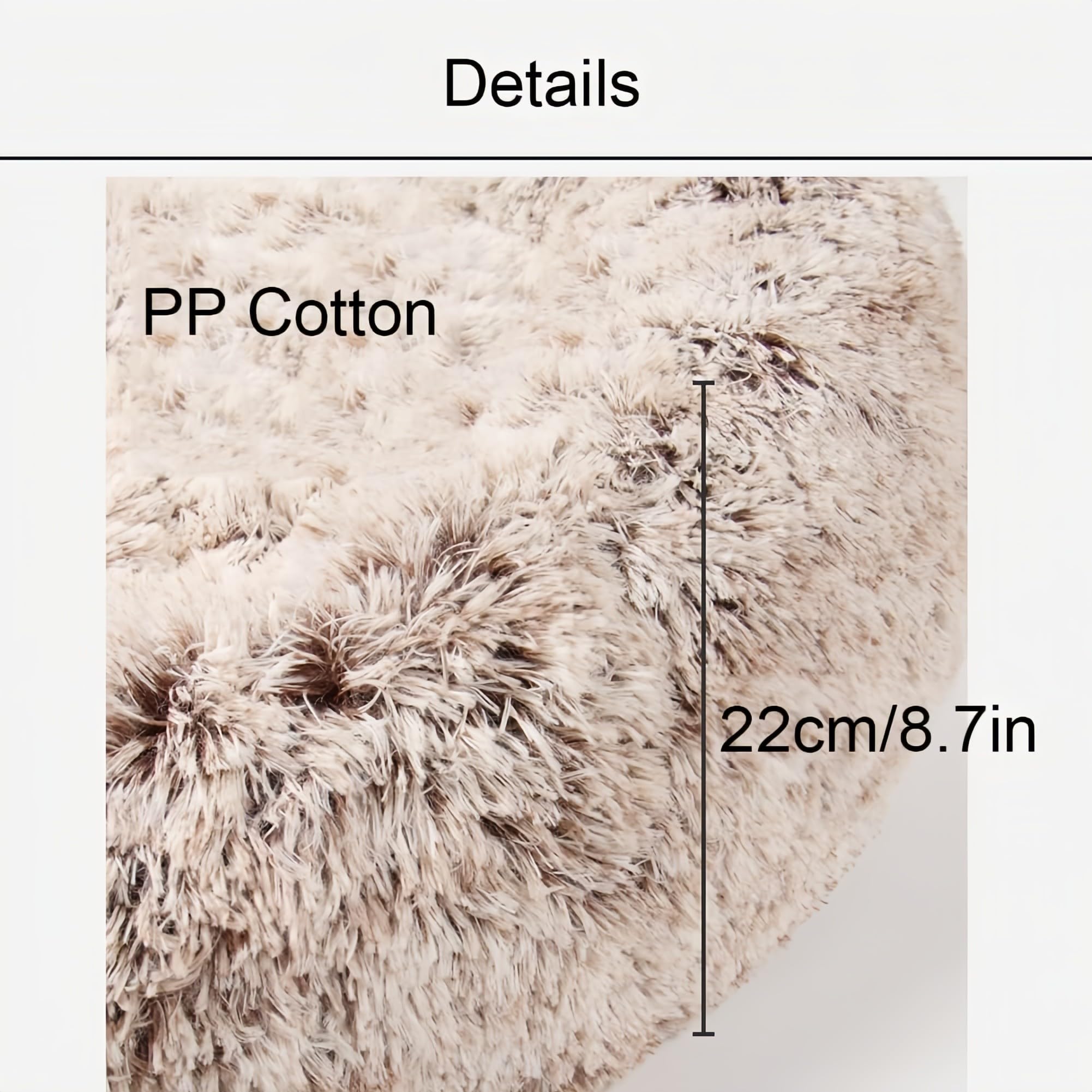 SEAHOME Dog Bed Cat Pet Sofa Cute Bear Paw Shape Comfortable Cozy Pet Sleeping Beds for Small, Medium, and Large Dogs and Cats, Soft Fluffy Faux Fur Cat Cushion Dog Bed (Small 22'' x 22'', Brown)
