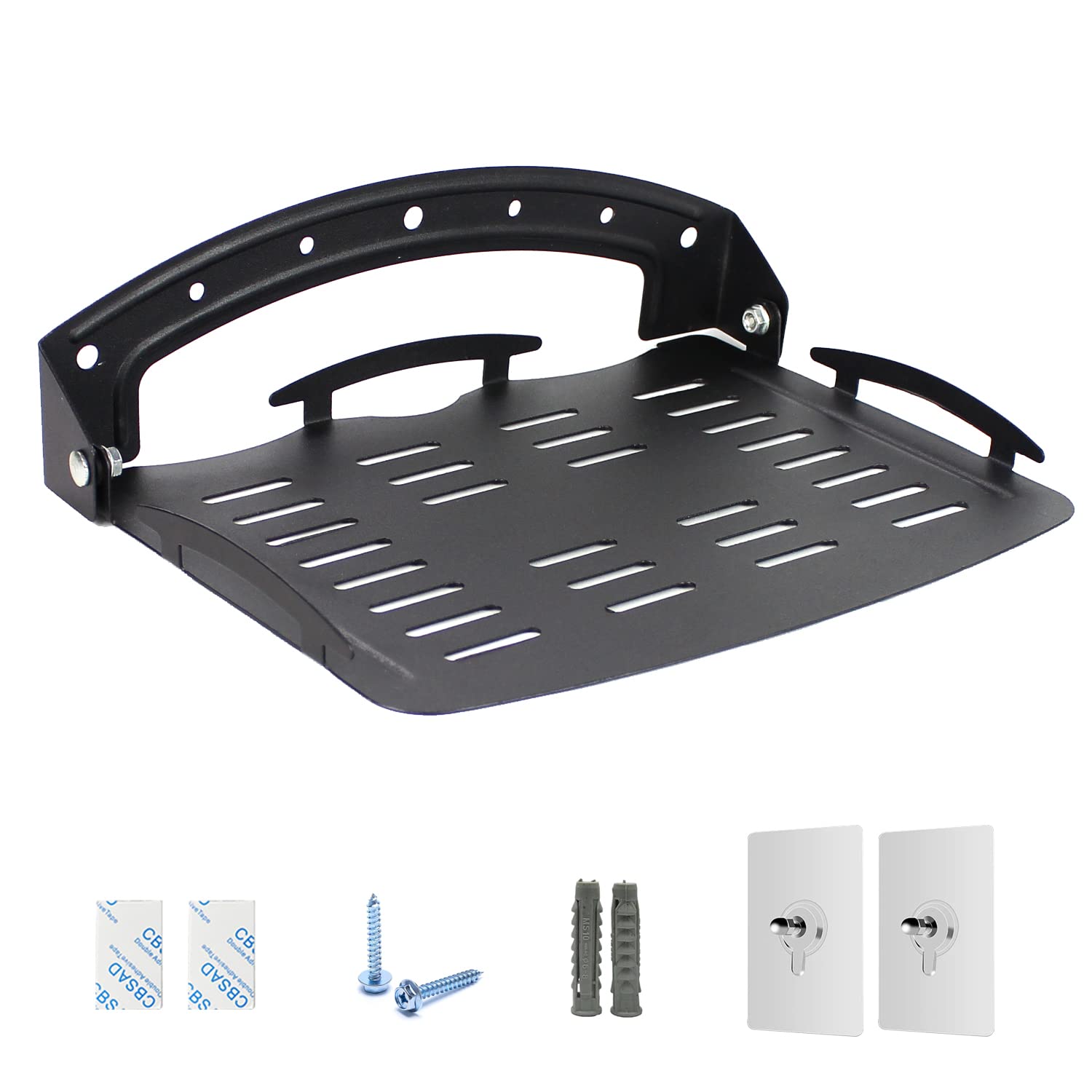 UineHiot Floating Shelf for Projector Wall Mount, 90-Degree Foldable, Loading Capacity 8.8lbs, Black