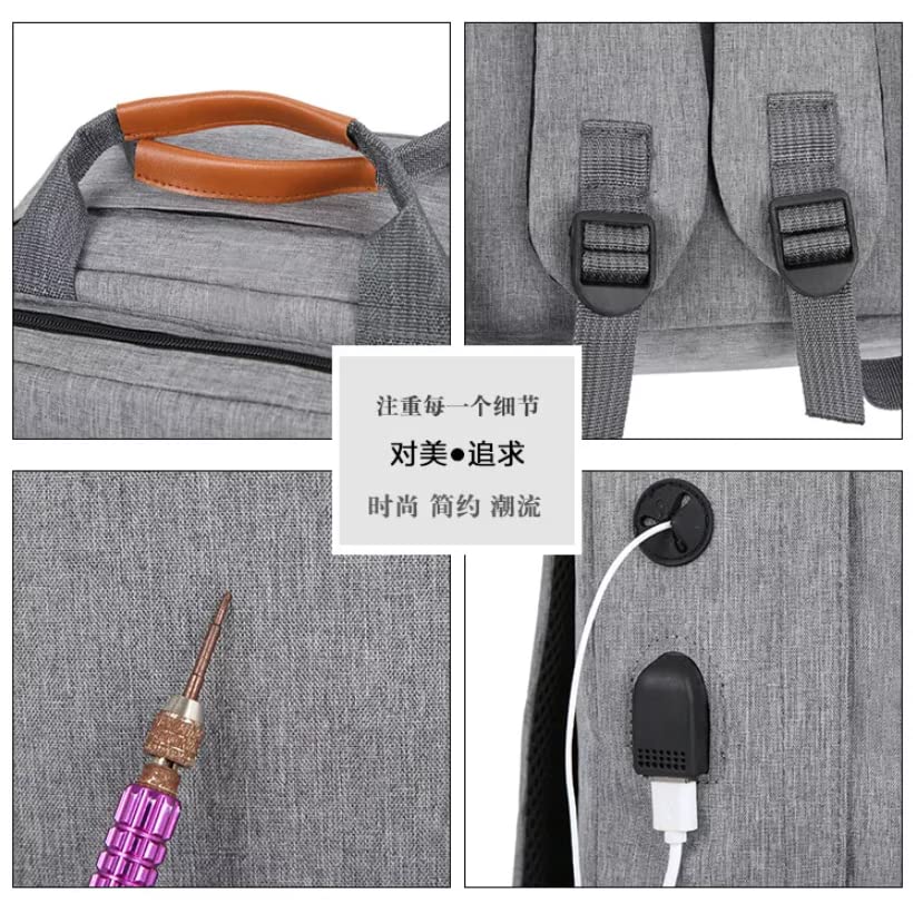 Multifunction Large Capacity School Bag Bookbag 3 pc Backpack Sets Business Laptop Backpack (Black)