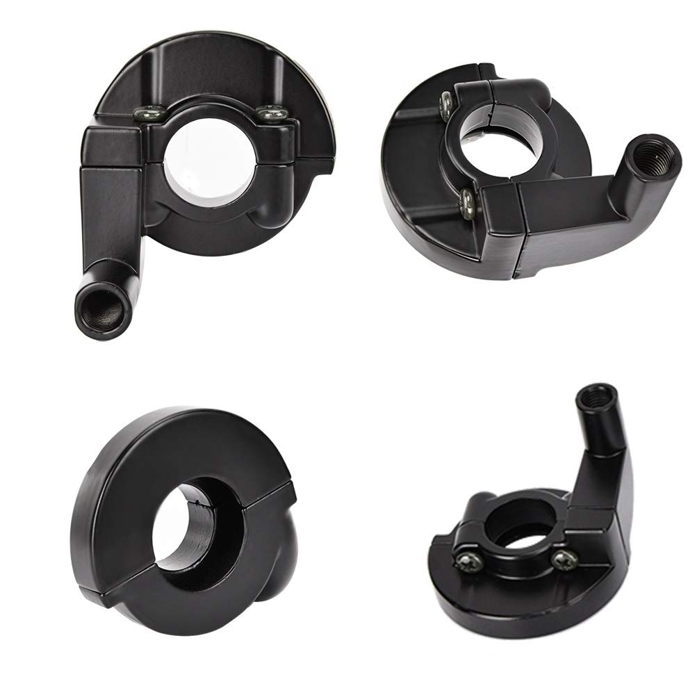 CALU LUKY 22mm Twist Throttle Accelerator Handle Grips, 50 90 110 125cc Pit Bike Dirtbike (Handle Grip + Cable + Throttle Clamp + flameout Switch)