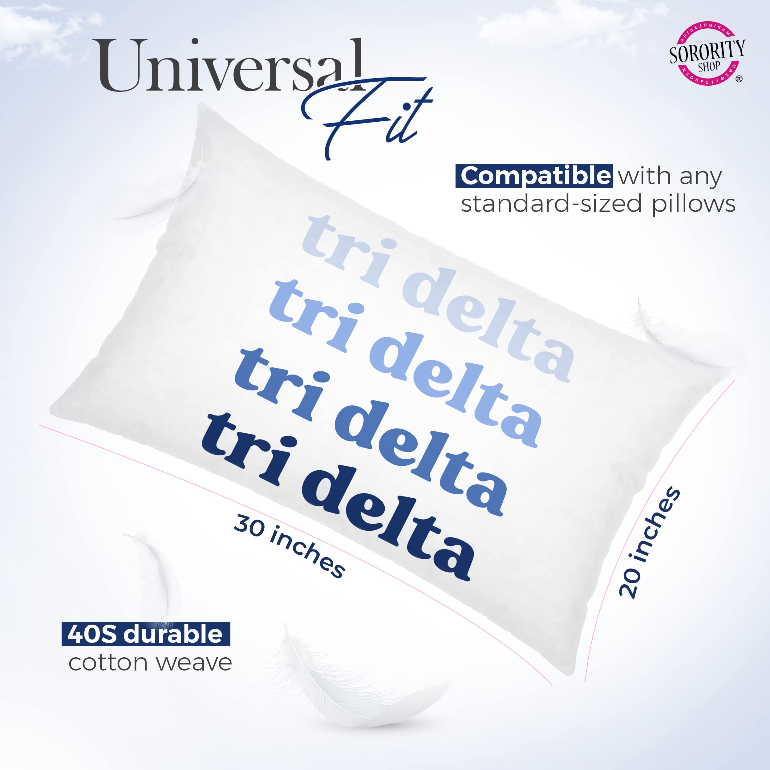 Sorority Shop Sigma Gamma Rho Pillowcase – Ombre Design, 100% Cotton Pillow Case Standard Size