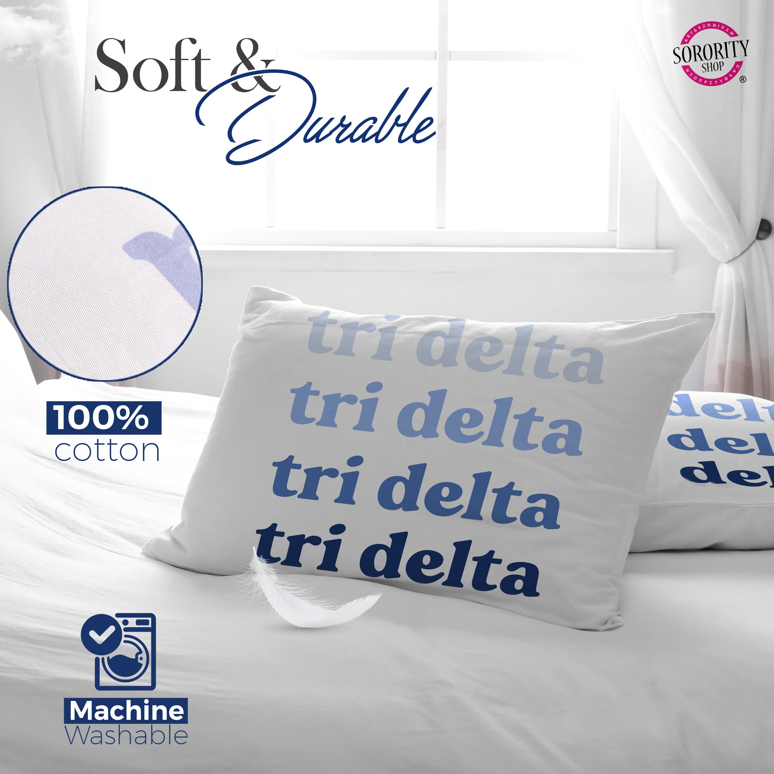 Sorority Shop Sigma Gamma Rho Pillowcase – Ombre Design, 100% Cotton Pillow Case Standard Size