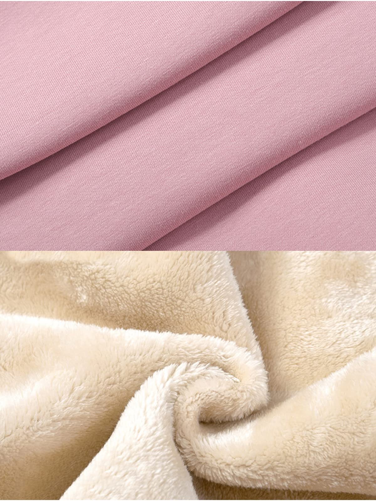 Ayturbo Women's Long Sleeve Fleece Lined Sweatshirt Casual Winter Warm Sherpa Hoodie Pullover(Pink,L)