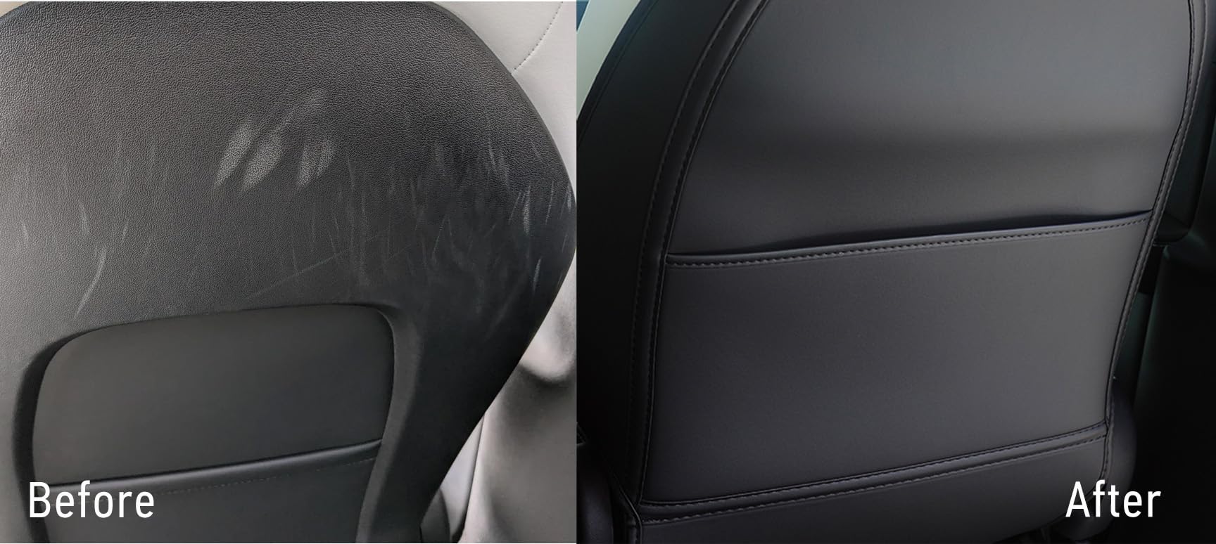 LunaBox Seat Back Protector Designed for Tesla Model Y/3 - Wear Resistant Seat Protector, Seat Back Kick Mats with Bigger Organizer Pocket - 2 PCS (Black)