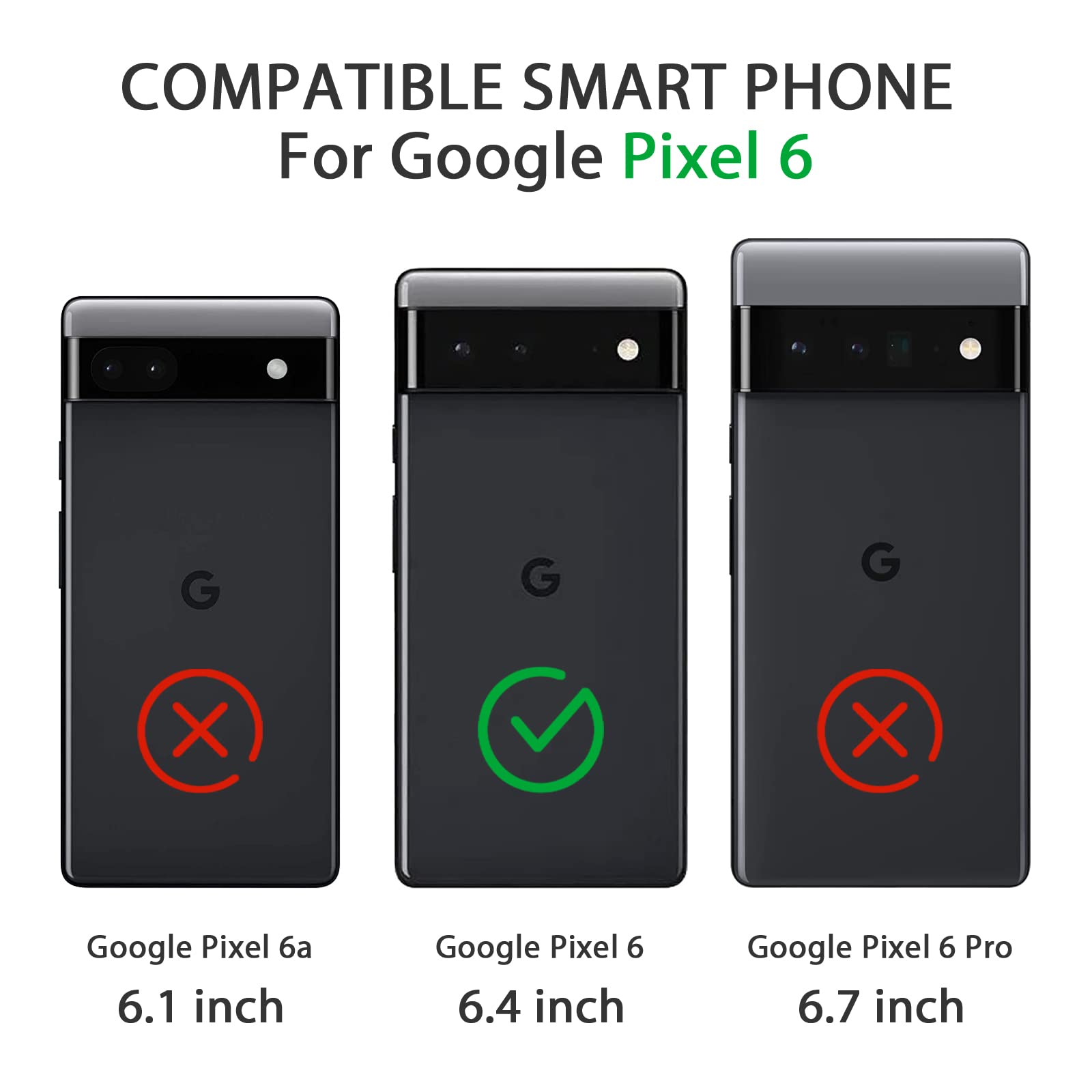 Silicone Phone Case Compatible with Google Pixel 6, Soft Protective Smart Phone Case for Women Men, Durable Anti-Scratch Shockproof Phone Cover Black