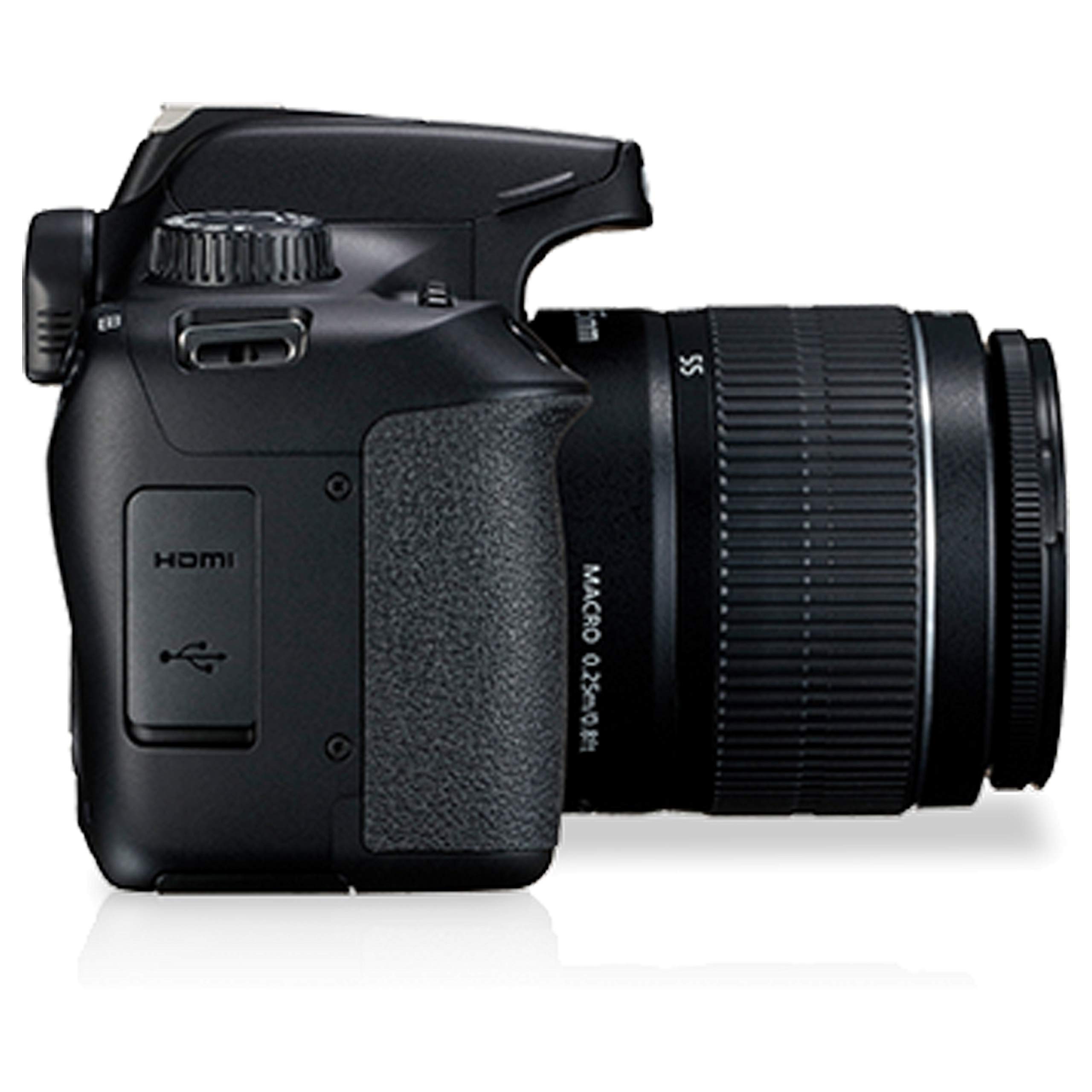 Canon EOS 3000D (Rebel T100) DSLR Camera w/EF-S 18-55mm F/3.5-5.6 Zoom Lens + 128GB Memory + Case + Tripod + Filters (36pc Bundle) (Renewed)