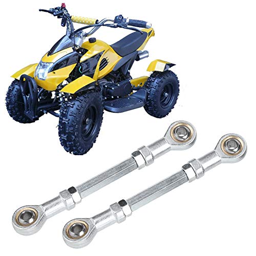 Aramox 2pcs 150mm -170mm 8mm Steering Tie Rod Kit Ball Joint Motorcycle Steering Column Joint Steering Tie Rod for 49cc Electric Mini ATV Kart