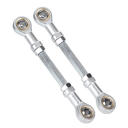 Aramox 2pcs 150mm -170mm 8mm Steering Tie Rod Kit Ball Joint Motorcycle Steering Column Joint Steering Tie Rod for 49cc Electric Mini ATV Kart