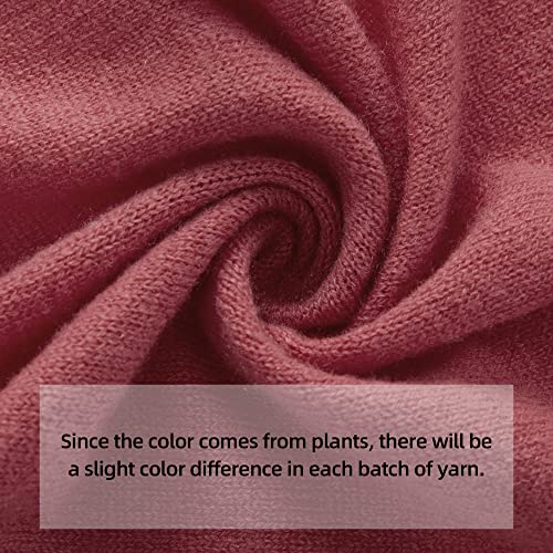 GreenMount Women's Scarf 100% Cashmere Knitted Scarf Shawl Plant Dyeing Warm Soft for Fall Winter Women