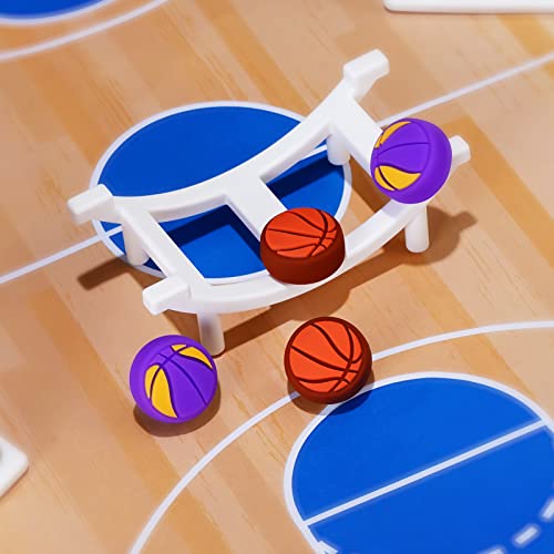 JINGDU Thumb Grip Caps for Nintendo Switch Joy-Con, Cute Silicone Joystick Cap Covers Accessories Compatible with Nintendo Switch/OLED/Lite Joycon, 4PCS Basketball