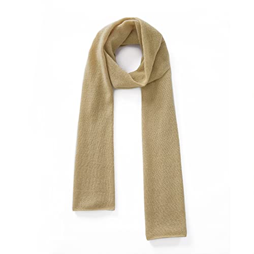 GreenMount Women's Scarf 100% Cashmere Knitted Scarf Shawl Plant Dyeing Warm Soft for Fall Winter Women