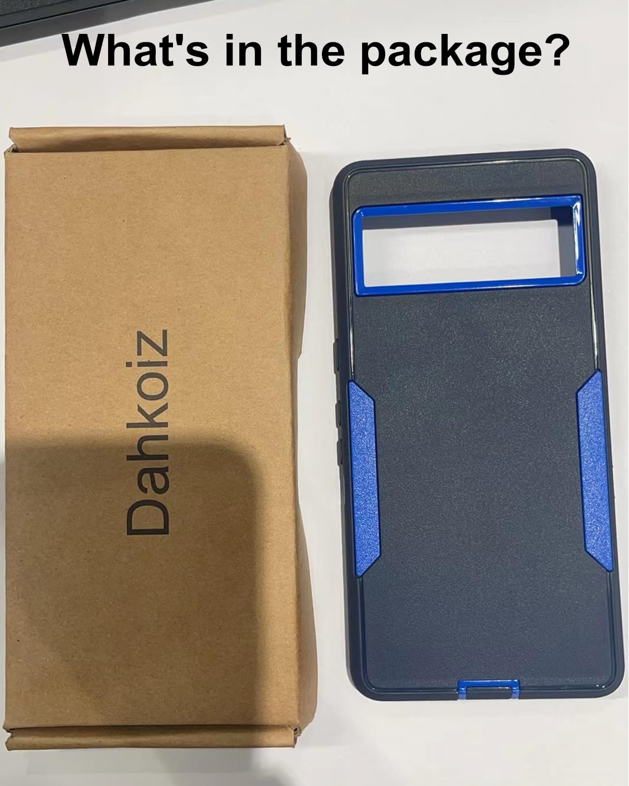 Dahkoiz for Google Pixel 7 Pro Case, with Dust-Proof Port Cover, Full Body Protection Rubber Protective Case for Google Pixel 7 Pro, Blue/Navy